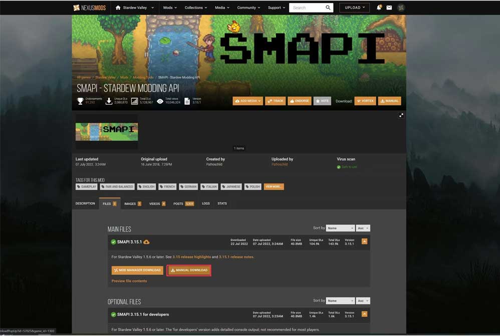 Cách tải và cài đặt mod Stardew Valley