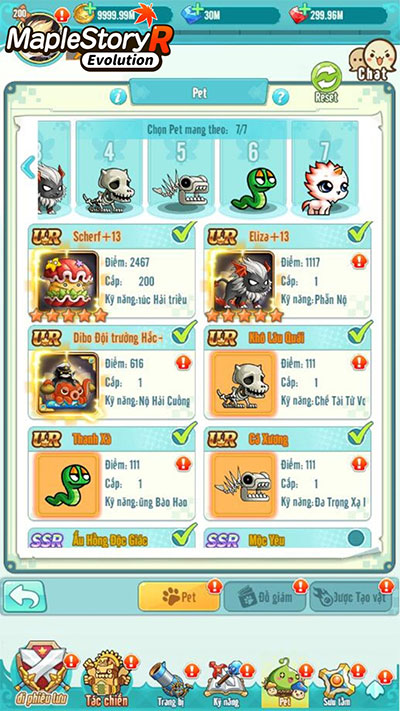 Hệ thống Pet trong MapleStory R: Evolution