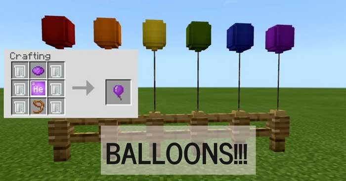 Cách làm bóng bay trong Minecraft